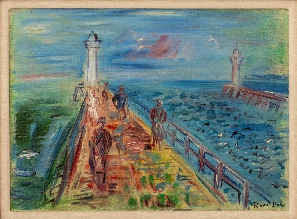 Raoul Dufy | Raoul Dufy Les Jetees de Deauville-Trouville Oil (Circa ...