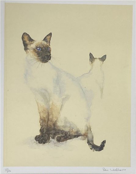 Ben Woodhouse | portrait of two Siamese cats | MutualArt