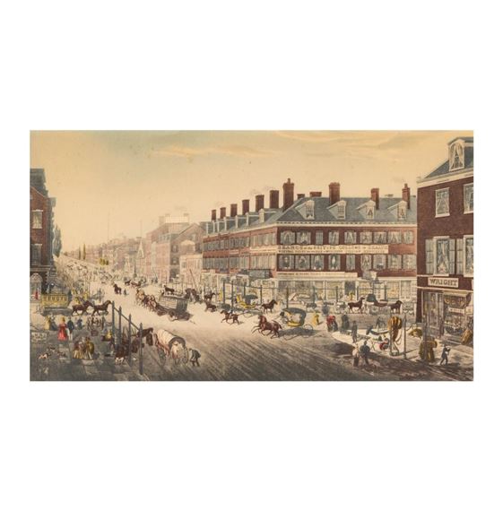 Thomas Hornor | After Thomas Horner: Broadway, New York (1836) | MutualArt