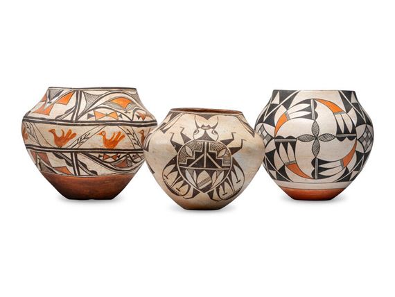 Acoma | Acoma Pottery, Insects and Birds (Mid 20th Century) | MutualArt