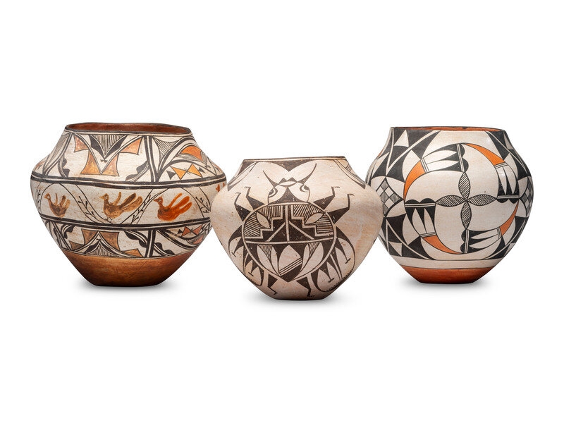 Acoma | Acoma Pottery, Insects and Birds (Mid 20th Century) | MutualArt