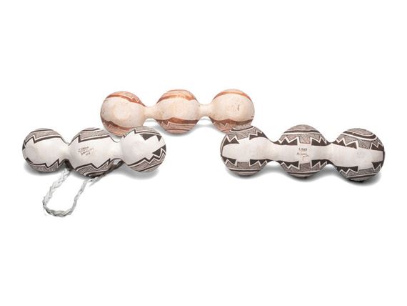 Acoma | Acoma Tri-Lobed Pottery Canteens (1998) | MutualArt