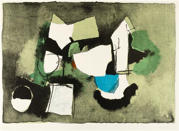 Afro Basaldella | Composizione in verde (1969) | MutualArt