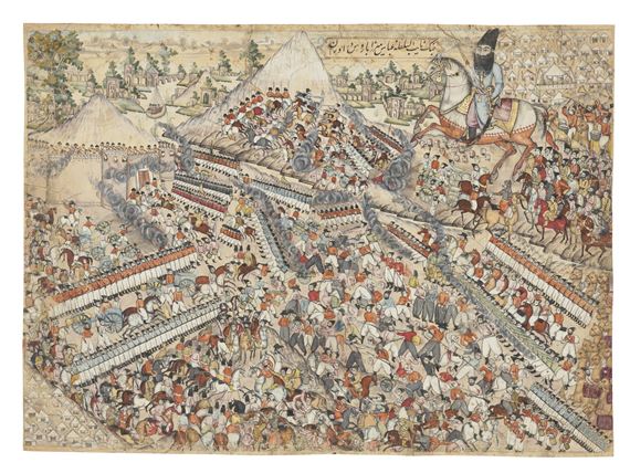 Qajar School, 19th Century | 'ABBAS MIRZA LEADING HIS TROOPS AT THE ...
