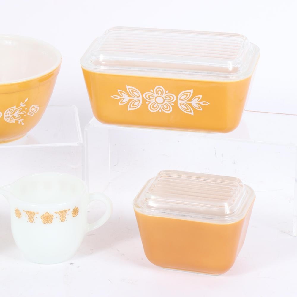 Sugar | Pyrex Butterfly Gold dishware | MutualArt