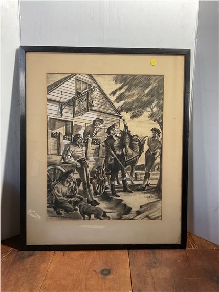 James Grinstead | Charcoal drawing by James Grinstead depicting a group ...