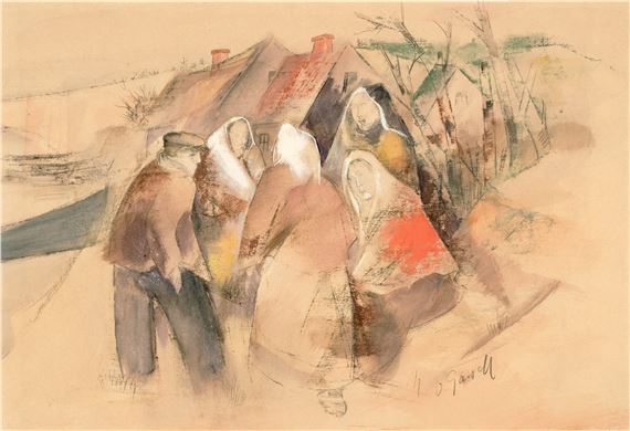 Oskar Gawell | o.T. (Masurische Dorfbewohner) | MutualArt