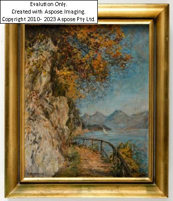 Adolf Helmberger | Uferweg am Wolfgangsee bei Fürberg im Herbst | MutualArt