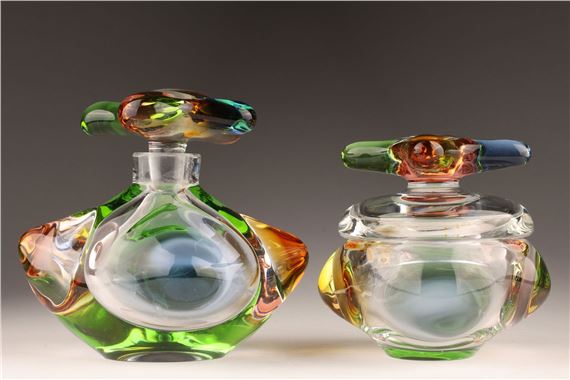 Frantisek | Czech Art Glass Rhapsody Dresser Set Zemek | MutualArt