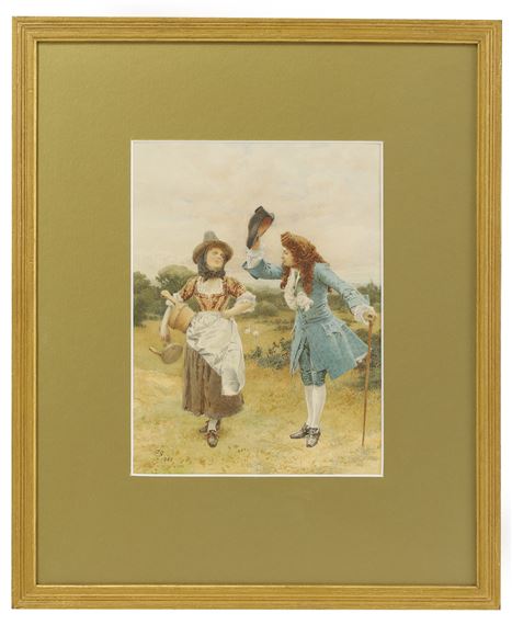 Charles Green | Doffing the cap (1885) | MutualArt
