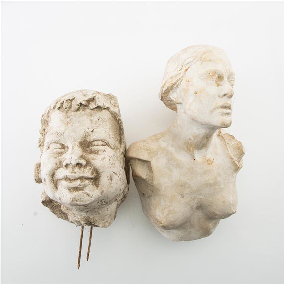Nils Möllerberg | Sculpture model for part of Head 2 pcs (1916) | MutualArt