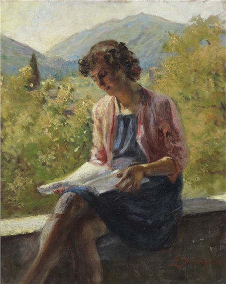 Giuseppe Ghiringhelli | The reader | MutualArt