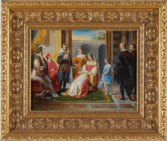 Francesco Podesti | TORQUATO TASSO LEGGE IL SUO POEMA ALLA CORTE ...