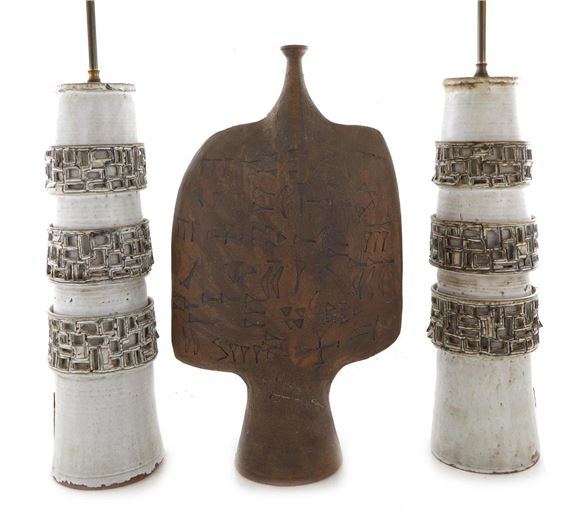 Al Davis | Al Davis Pottery Pair of Lamps and Vessel (3pcs | Artwork ...
