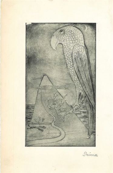 Anton Prinner | Parrot Etching and burin | MutualArt