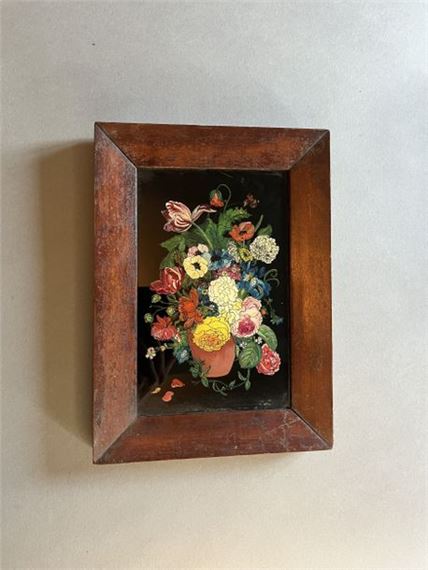 Alice Simpson | Still life of flowers Mounted under glass On the back ...