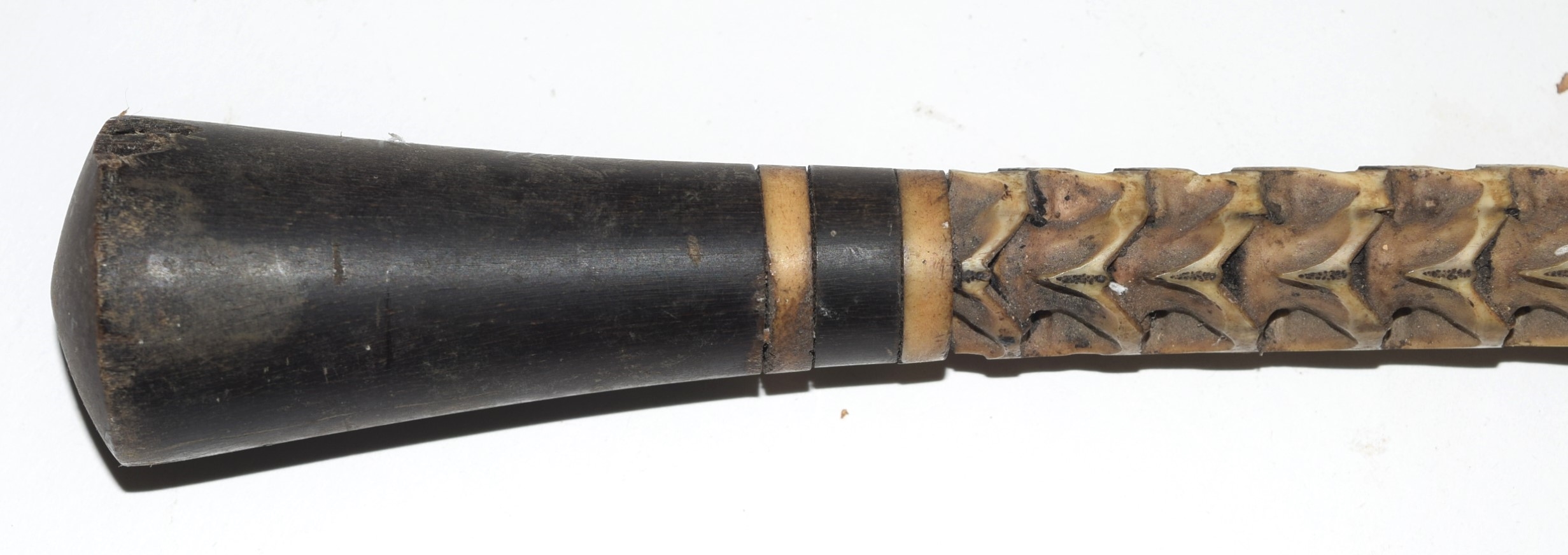 Stick | Early 20th century shark vertebrae walking stick cane (A/F ...