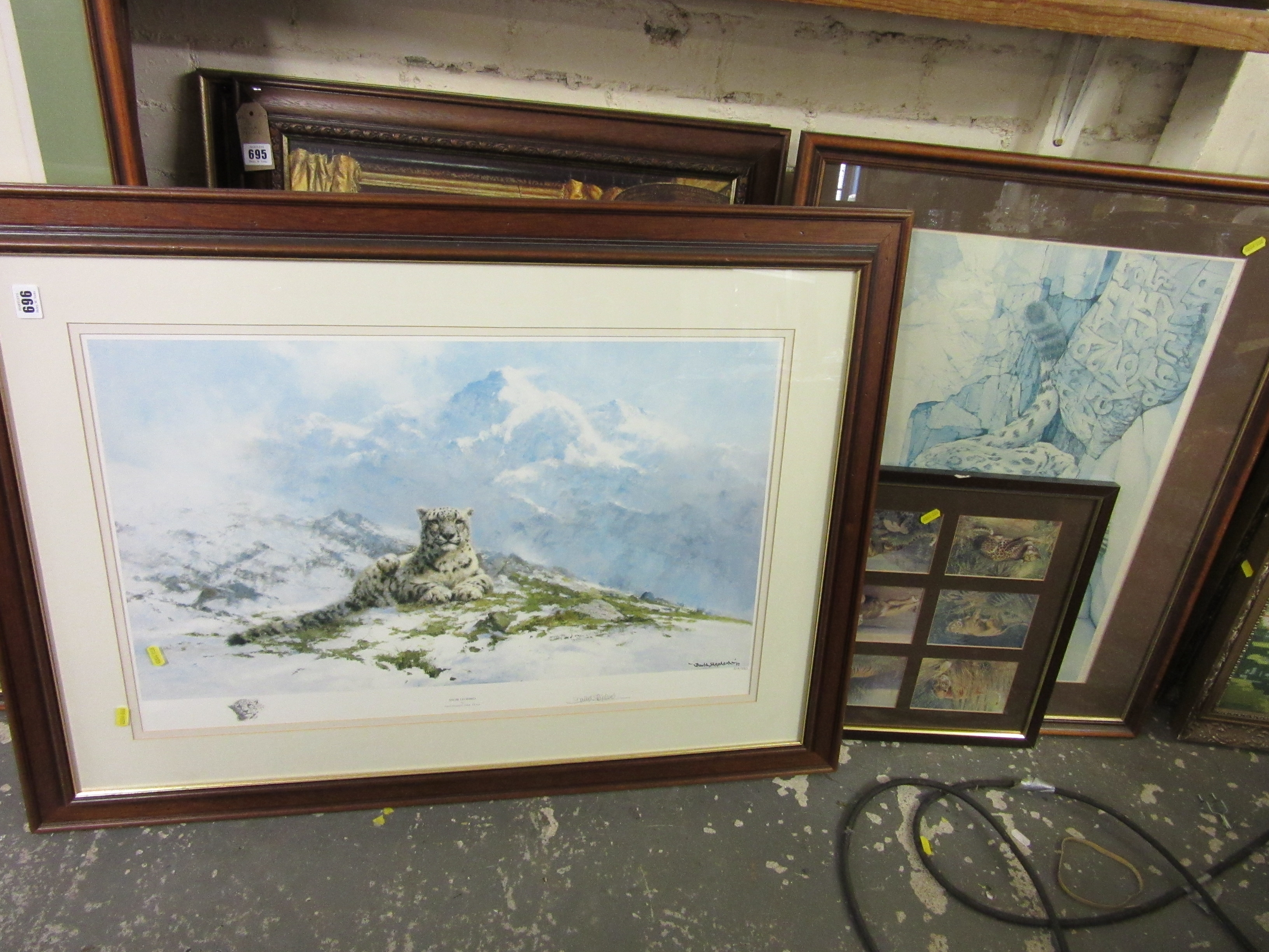 David Shepherd | DAVID SHEPHERD SNOW LEOPARD PRINT WITH TWO OTHER ...