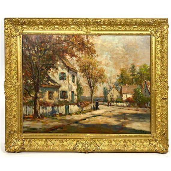 Mckay | F.H. McKay Oil Painting on Canvas. Impressionist street ...