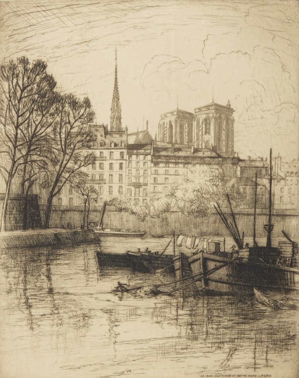 Caroline Helena Armington | Le Quai aux Fleurs et Notre Dame de Paris ...