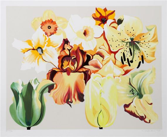 Lowell Nesbitt | ISLAND OF YELLOW FLOWERS (1981) | MutualArt