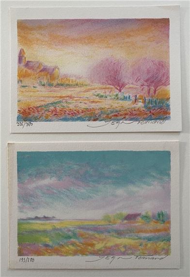 Jean Fernand | Jean Fernand - Paysage rural (Set of 2 lithographs ...