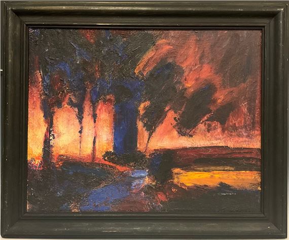 Jeremy Leigh | Abstract woodland dusk | MutualArt