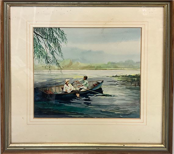 Michael Crawley | Figures in a rowing boat | MutualArt