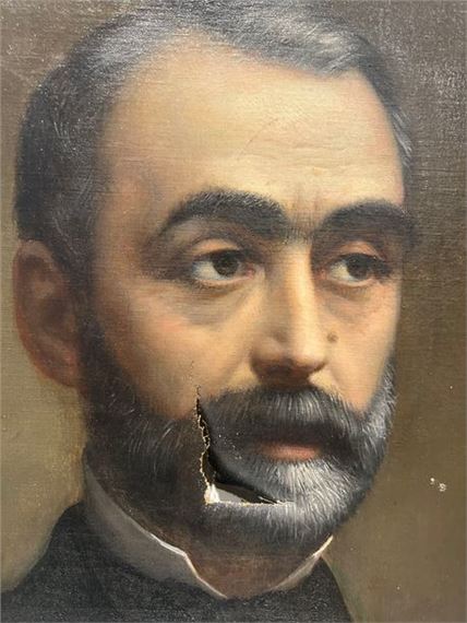 Felix-François Genaille | Portrait of a man with a beard (1880) | MutualArt