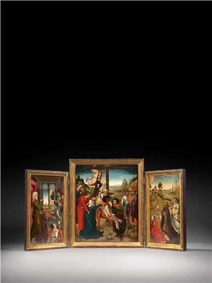 Vrancke van der Stockt | Panneau central : La Descente de Croix, Panneau latéral gauche : L ...