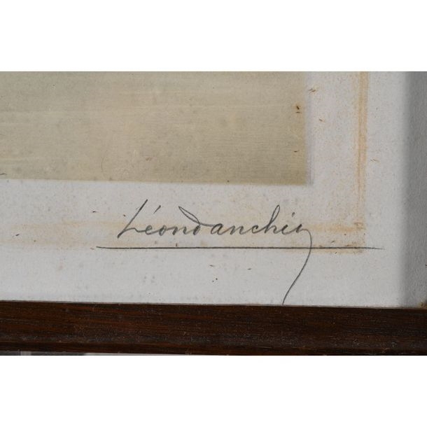 Leon Danchin | DANCHIN Léon (1887-1938). ENGRAVING depicting a flock of ...