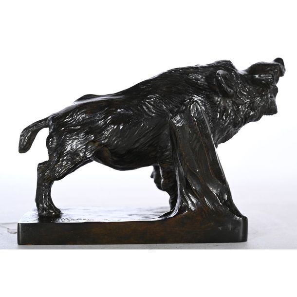 Josef Franz Pallenberg | Wild boar at the stump (1907) | MutualArt