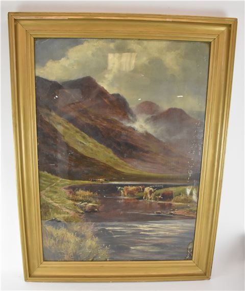 Henry Hadfield Cubley | Scottish Highland cattle scene | MutualArt