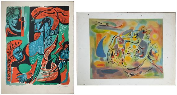 Masson André | due litografie a colori di soggetto e misure diverse ...