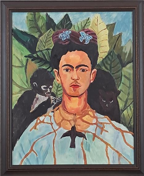 Frida Kahlo | Self-Portrait with Thorn Necklace and Hummingbird ...