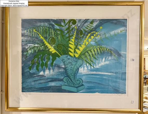 Rodney Fumpston | Rodney Fumpston - Fern Vase - Lithograph | MutualArt