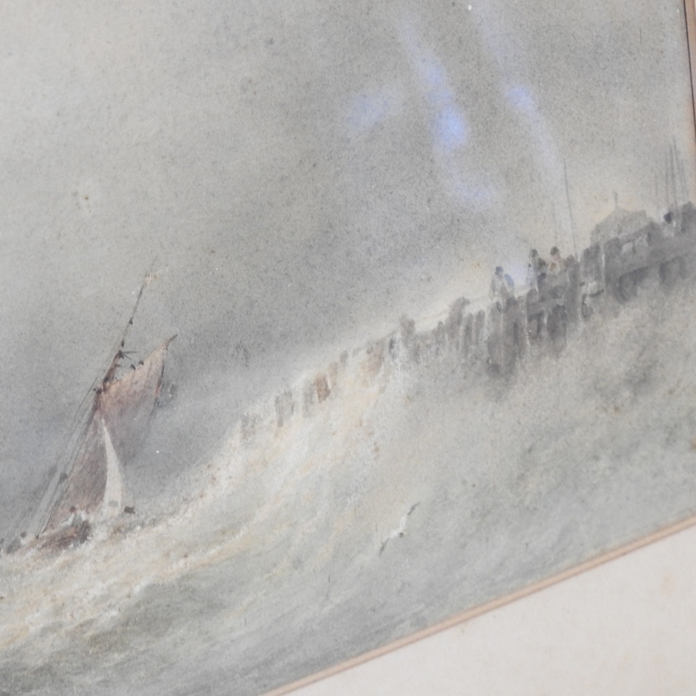 Anthony Vandyke Copley Fielding | fishing vessels approaching a pier ...