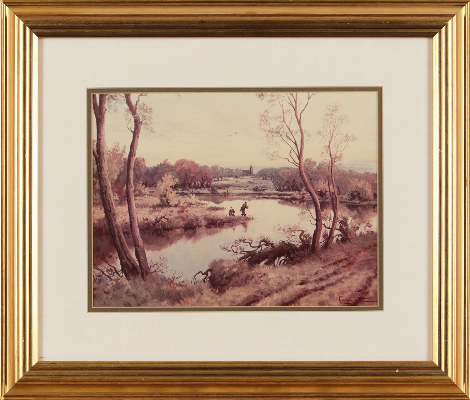 William Cunningham | FISHING BY THE RIVER | MutualArt