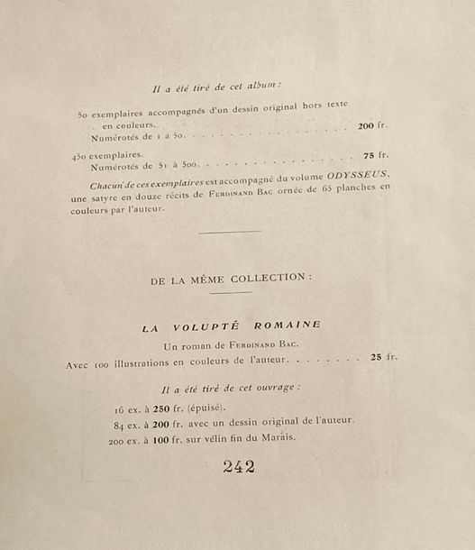 Ferdinand Bac | The singular adventure of Odysseus in forty-one ...