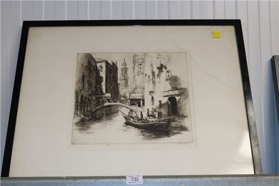 Sydney E. Tushingham | pencil signed etching of Venice | MutualArt
