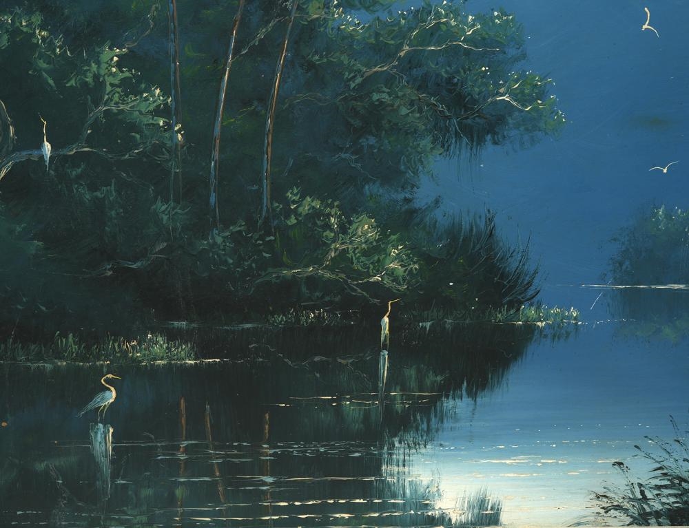 Sam Newton | Sam Newton Evening Backwater Painting | MutualArt
