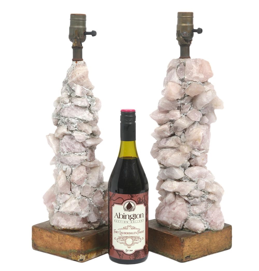 Carole Stupell | Pr. Quartz Table Lamps Style of Carole Stupell | MutualArt