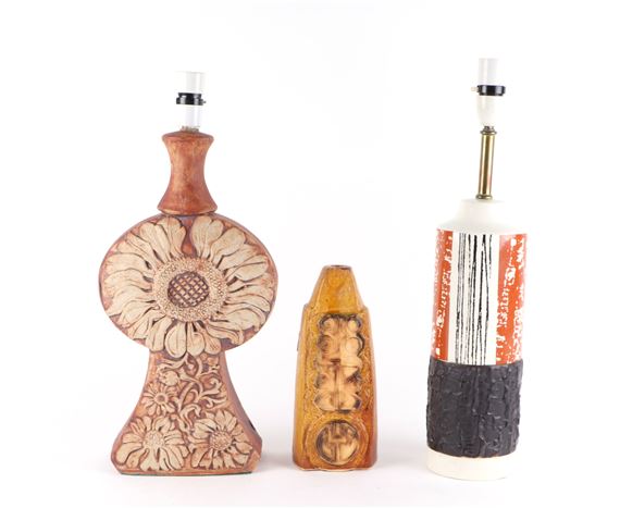 Colin Melbourne | A Colin Melbourne Royal Norfolk Petra lamp; together ...