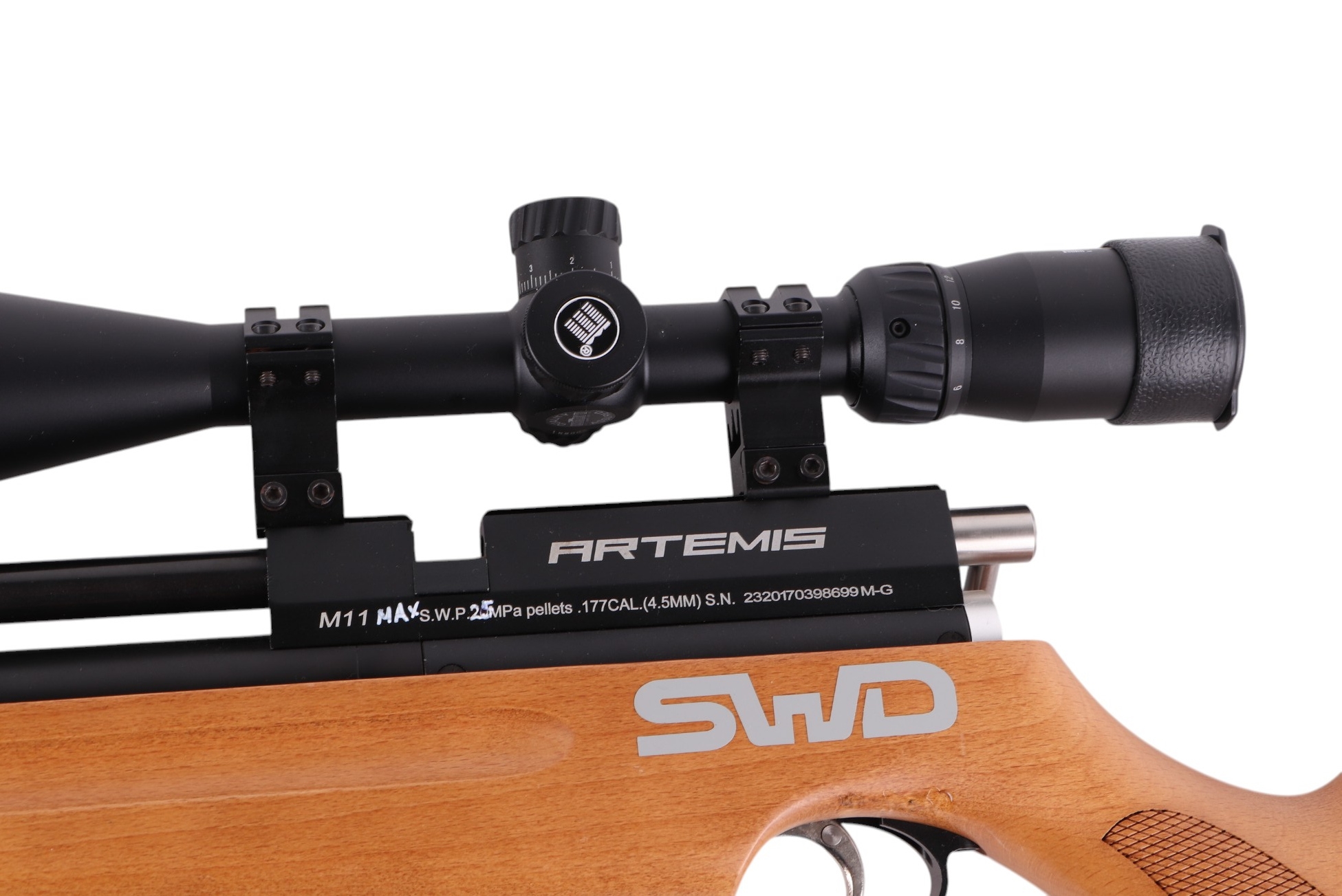 Stock | An Artemis SWD .177 air rifle with telescopic scope, 116cms ...