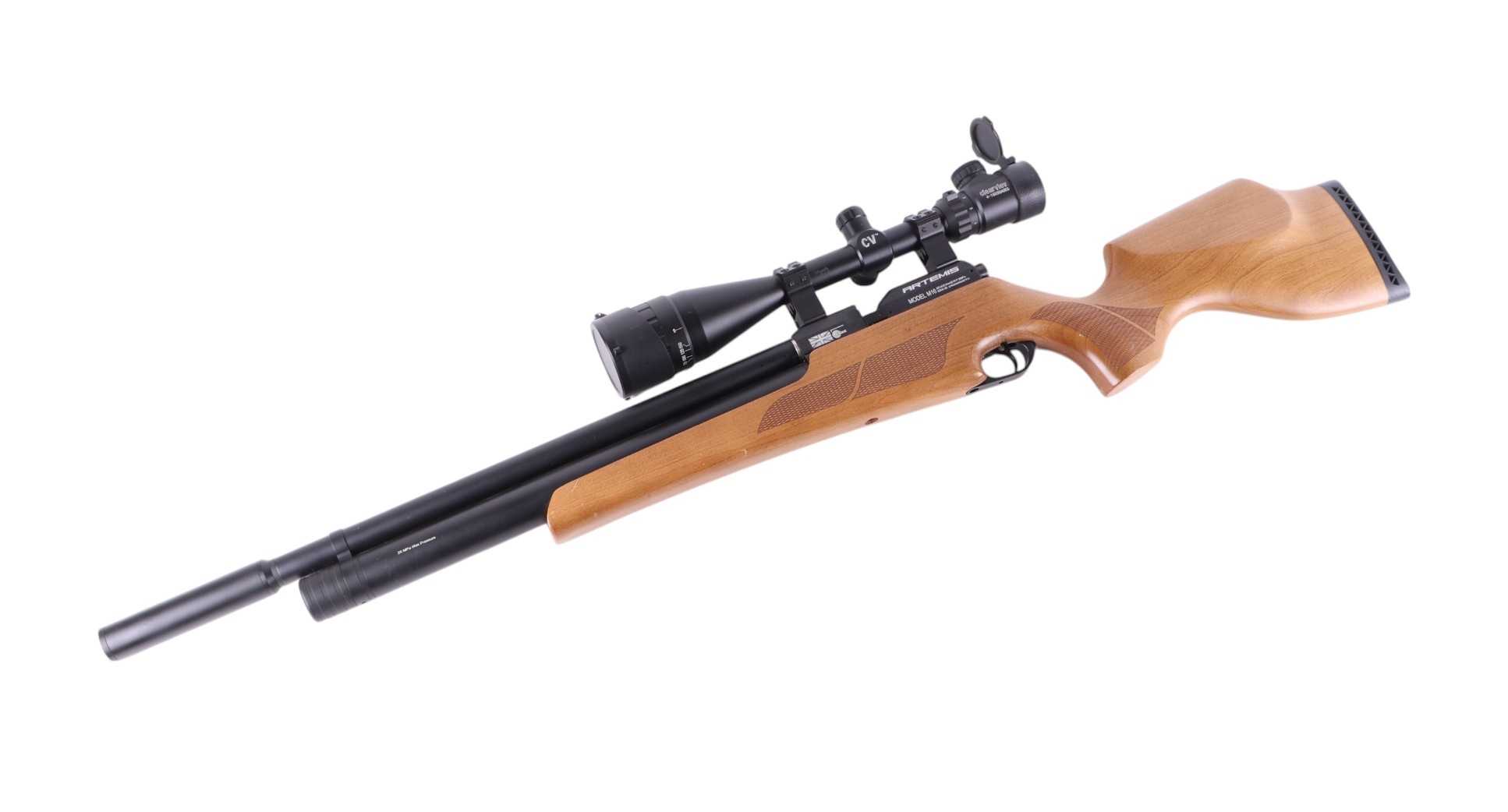 Stock | An Artemis model M16 .22 air rifle with Milbro clear view ...