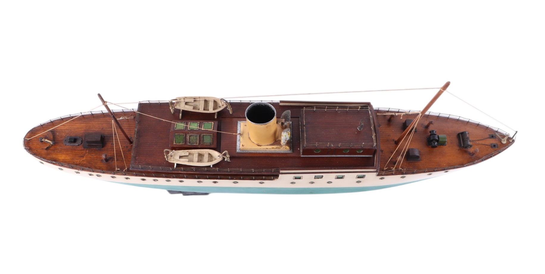 Stack | A Bassett-Lowke steam yacht model of detailed wood and metal ...