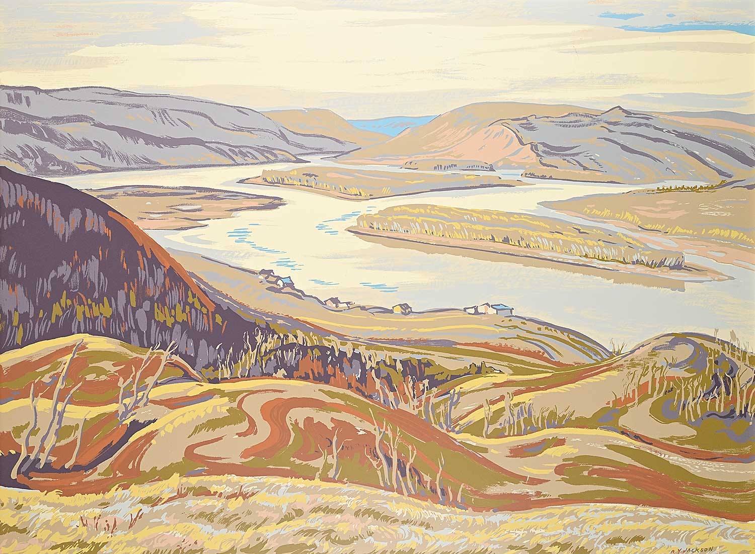 Alexander Young Jackson | Junction of the Peace and Smoky Rivers (1953 ...