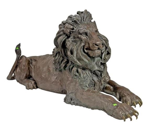 Lorenzo E. Ghiglieri | Seated Lion Looking Straight Ahead | MutualArt