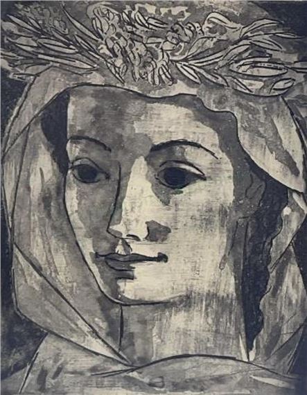 Frederic Taubes | Frederick Taubes Head Of Girl Etching On Paper ...