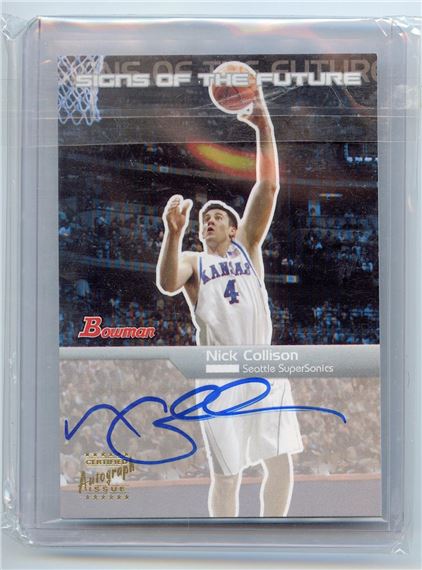 Bowman | 2003-04 Bowman Signature Nick Collison Rookie #105 0461/1250 ...